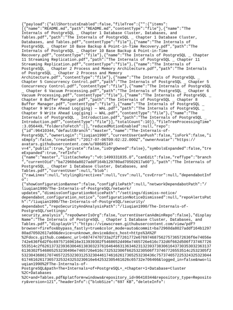 The Internals of PostgreSQL _ Chapter 1 Database Cluster, Databases ... The Internals of PostgreSQL _ Chapter 1 Database Cluster, Databases ...