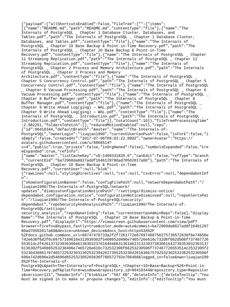The Internals of PostgreSQL _ Chapter 10 Base Backup & Point-in-Time ... The Internals of PostgreSQL _ Chapter 10 Base Backup & Point-in-Time ...