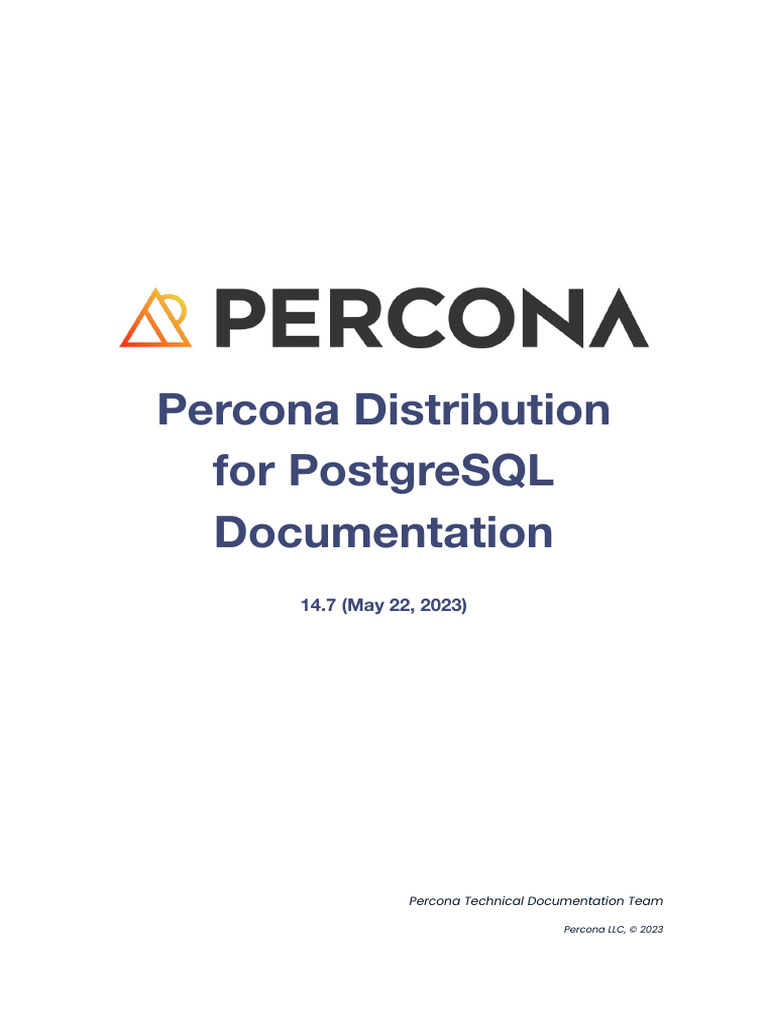Percona Distribution PostgreSQL-14 | PDF | Postgre Sql | Software Repository