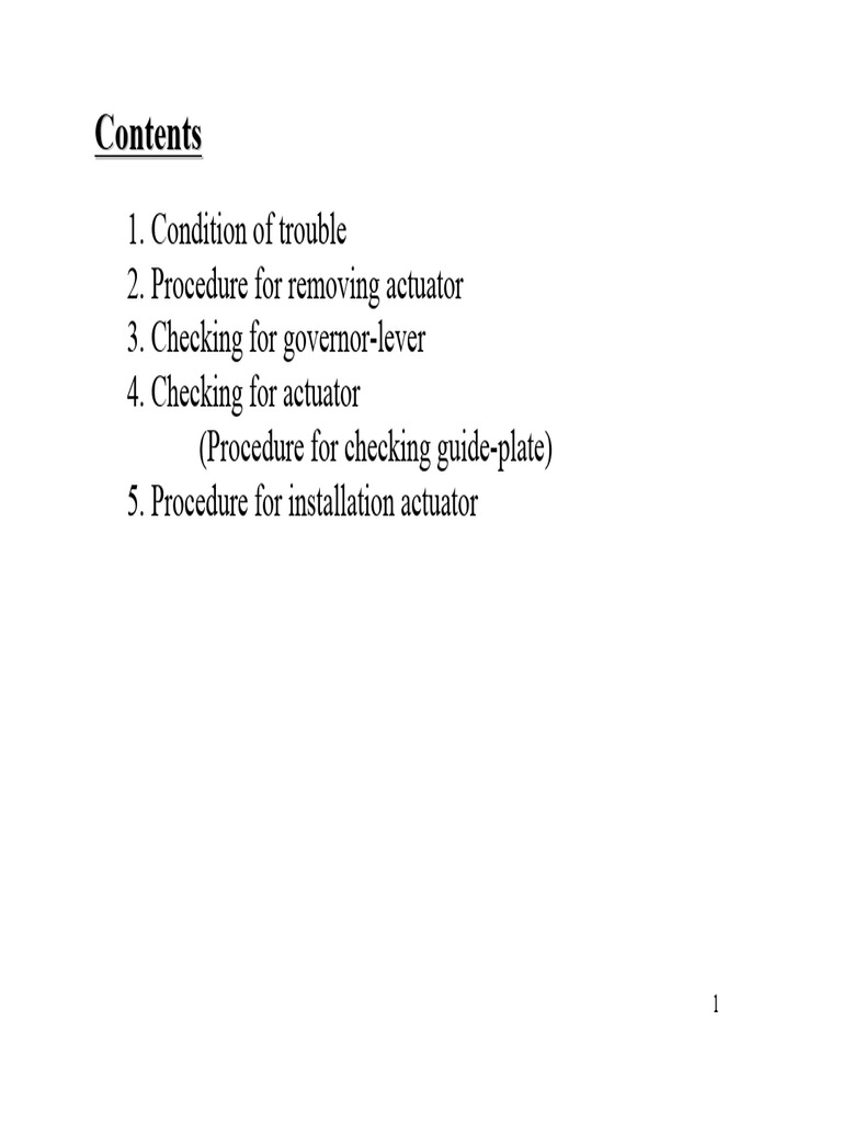 Actuator Removal and Installation Guide | PDF | Machines | Manufactured ...
