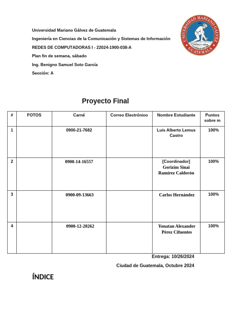 Proyecto Final | PDF | Dirección IP | Enrutador (Computación)