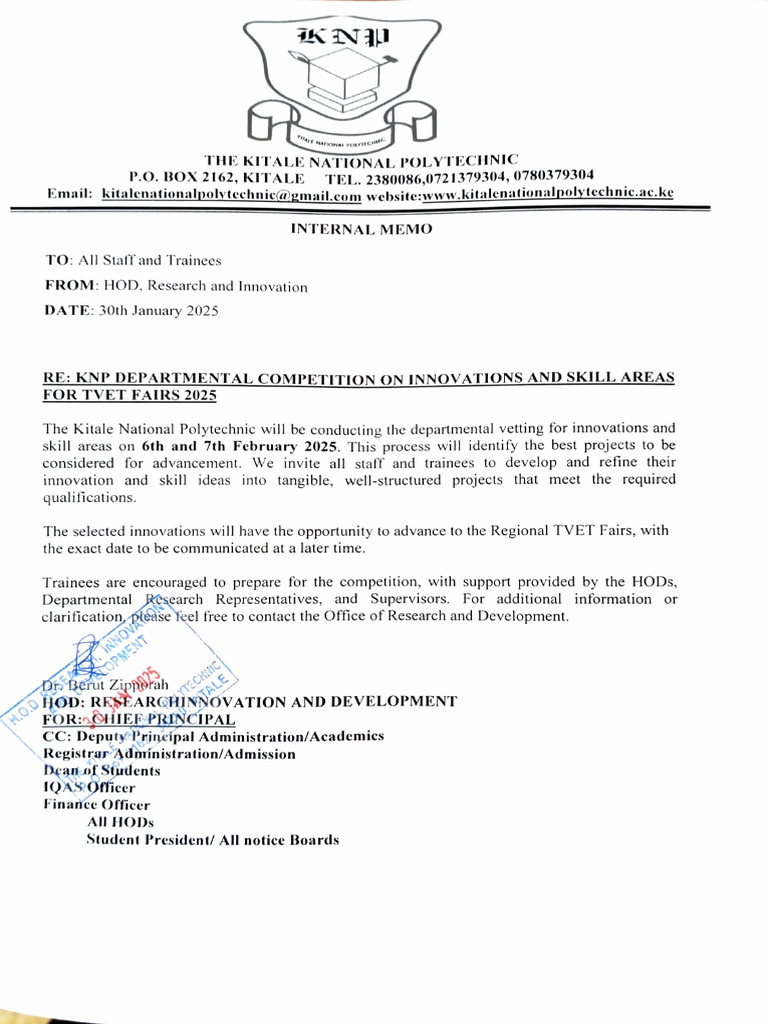 Innovations Memo | PDF