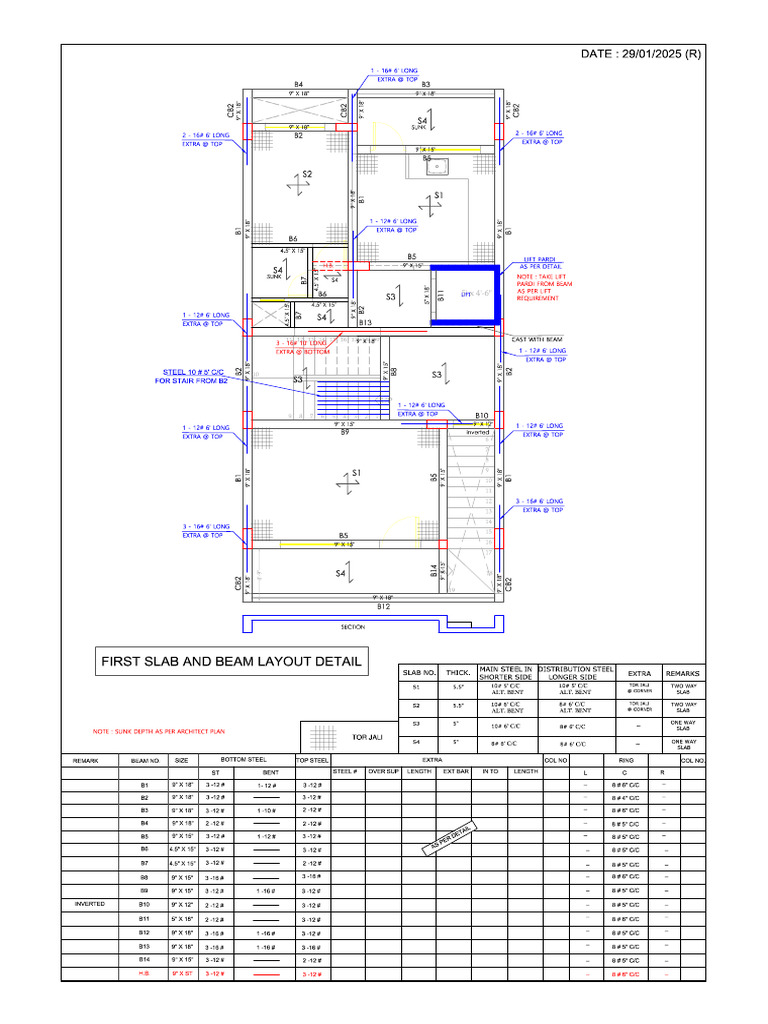 First Slab Detail 29-01-2025 | PDF