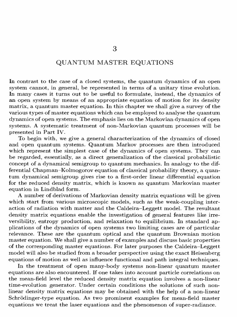 The Theory of Open Quantum Systems (Heinz-Peter Breuer, Francesco Petruccione) Chapter3 | PDF ...