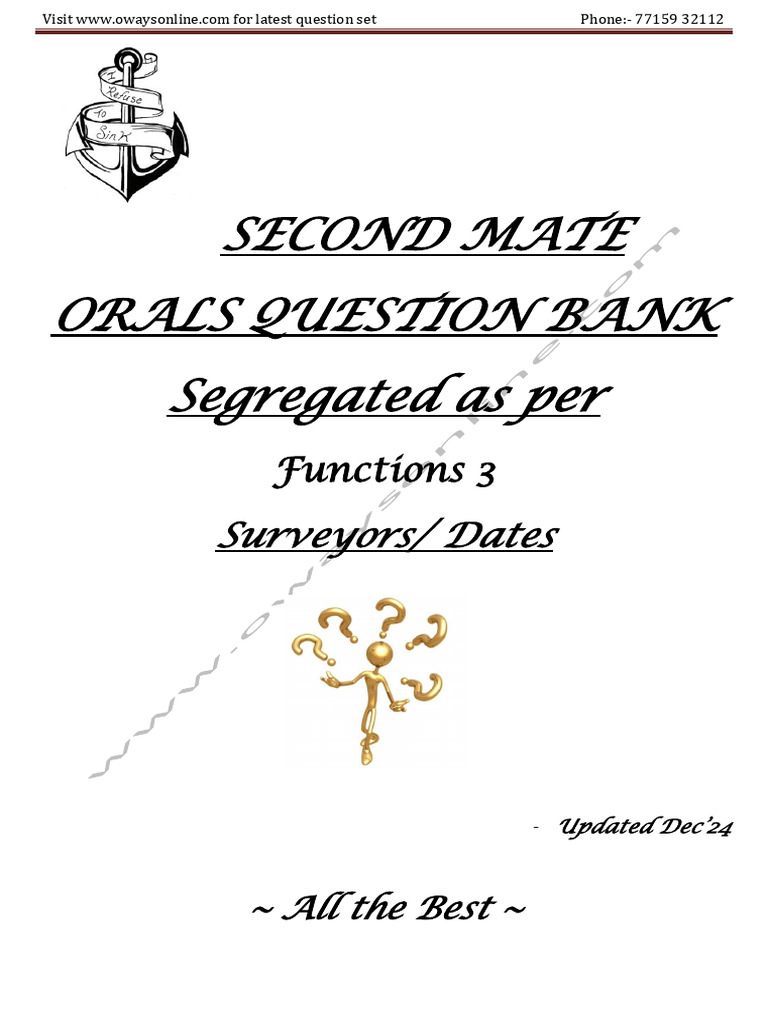 Function 3 SM Orals Question Bank Till Dec24 Wikybi | PDF | Ships ...