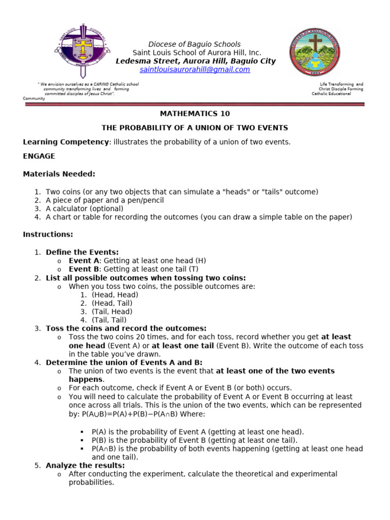 Grade 10 Module (1) | PDF | Probability | Applied Mathematics