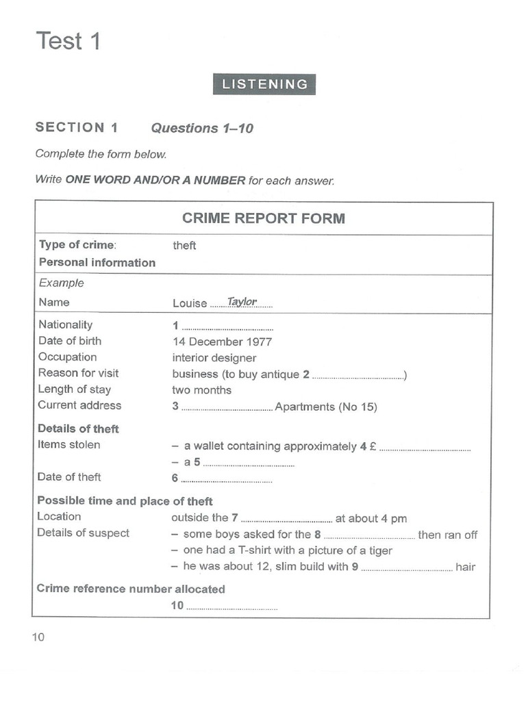 Listening Book 14 Test 01 | PDF