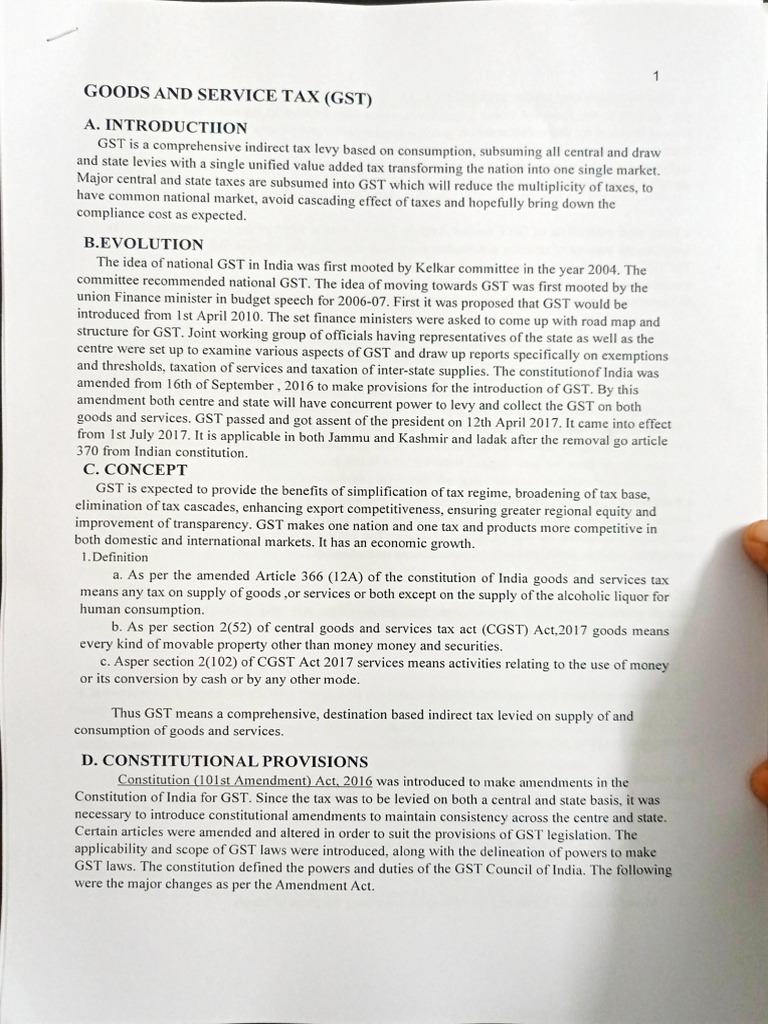 GST Notes | PDF