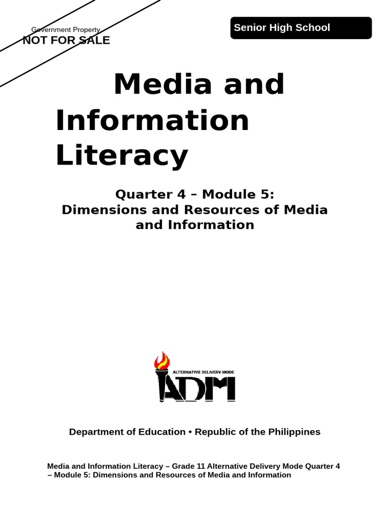 MIL11 Q4 MOD5 v1 For The Students | PDF | Composition (Visual Arts) | Typefaces