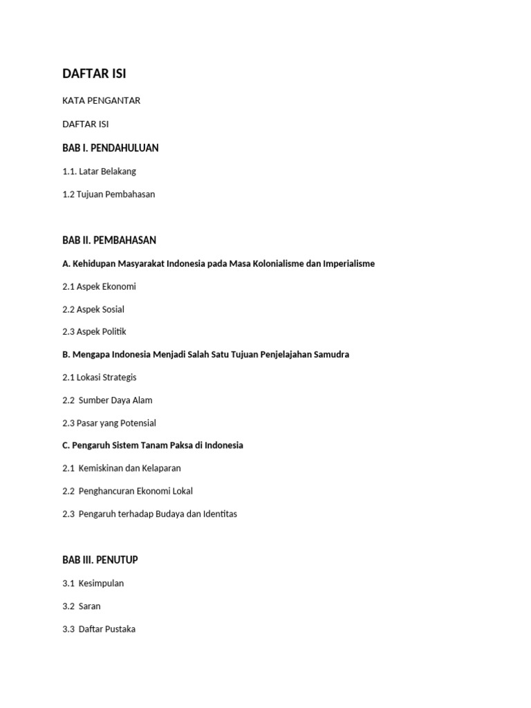 Daftar Isi | PDF