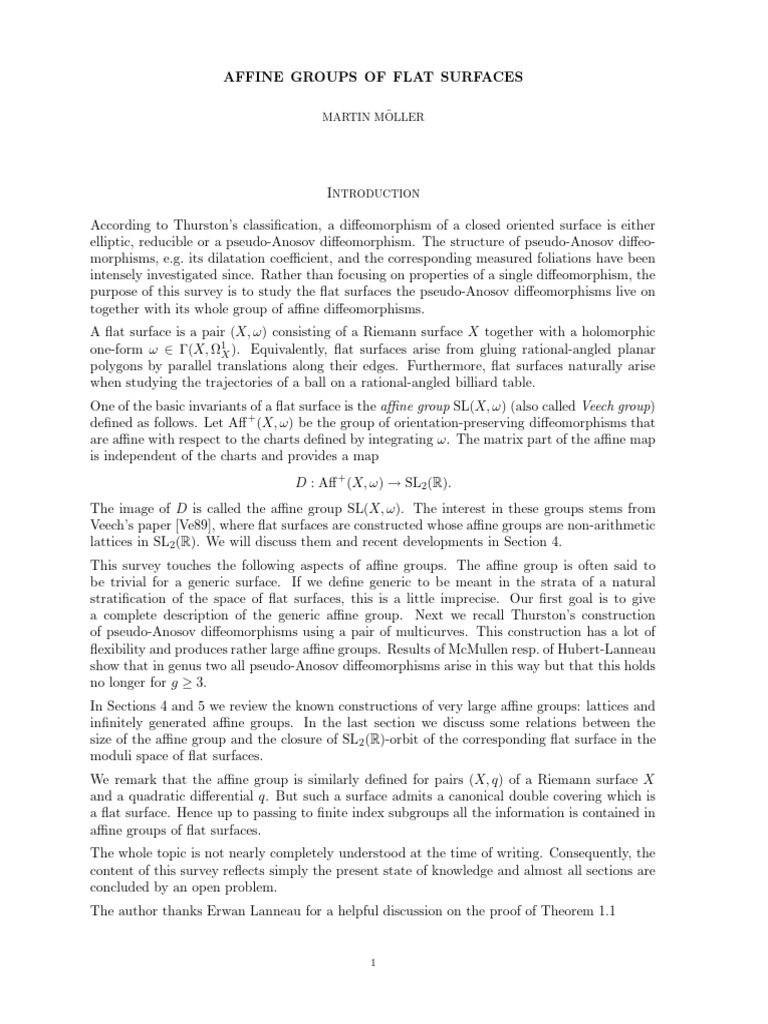 affine_groups | PDF | Mathematical Analysis | Abstract Algebra