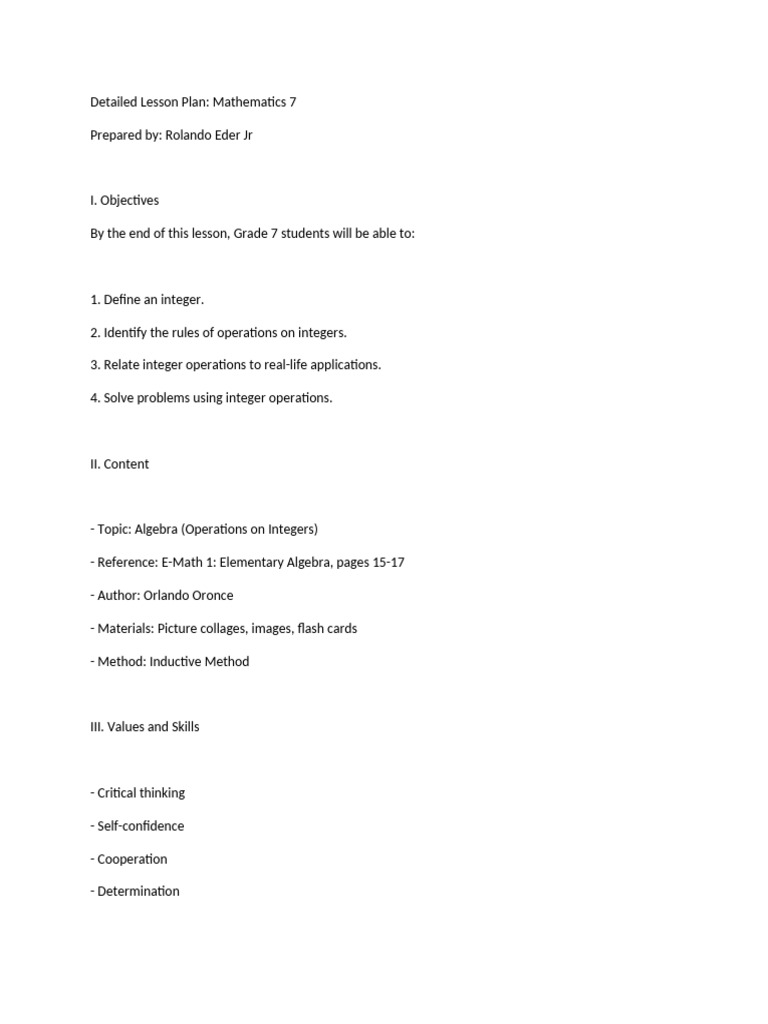 Detailed Lesson-WPS Office | PDF | Multiplication | Numbers