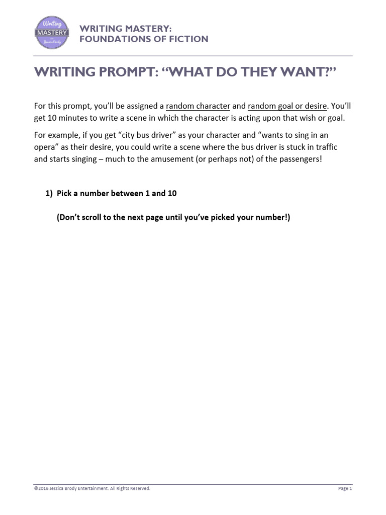 Writing+Prompt+ +What+Do+They+Want | PDF