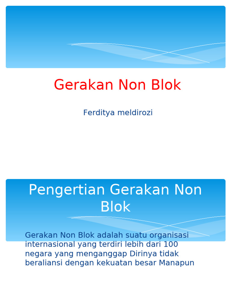 Gerakan Non Blok | PDF