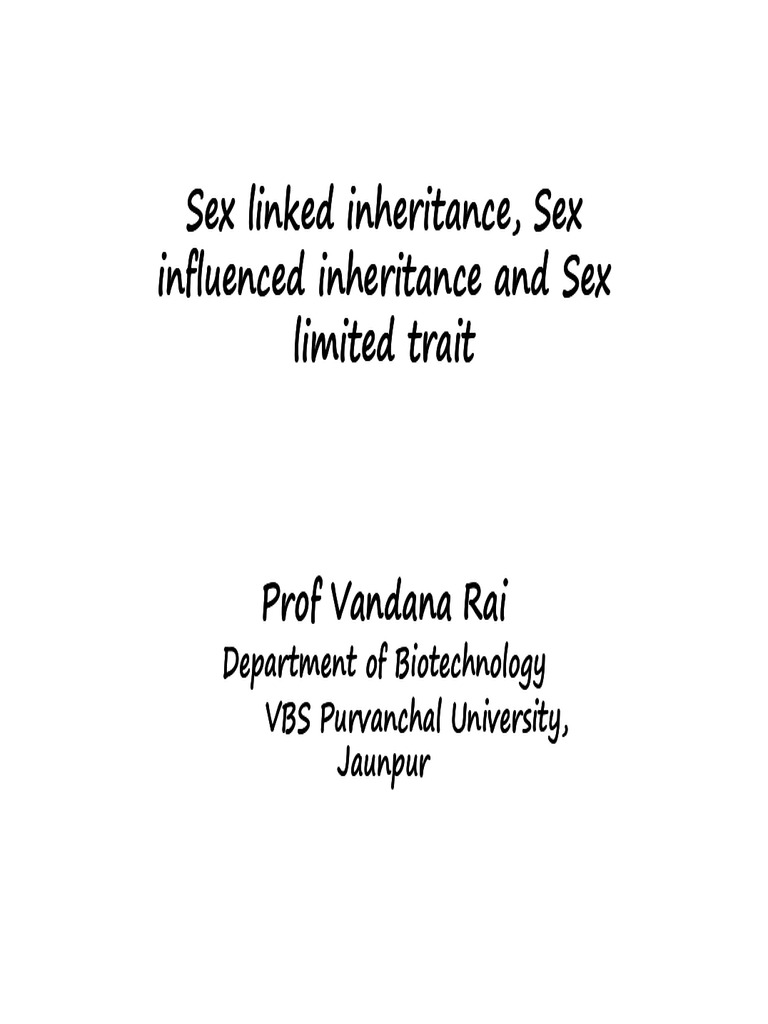 Sex Linked Inheritance Pdf Dominance Genetics Genotype 2310