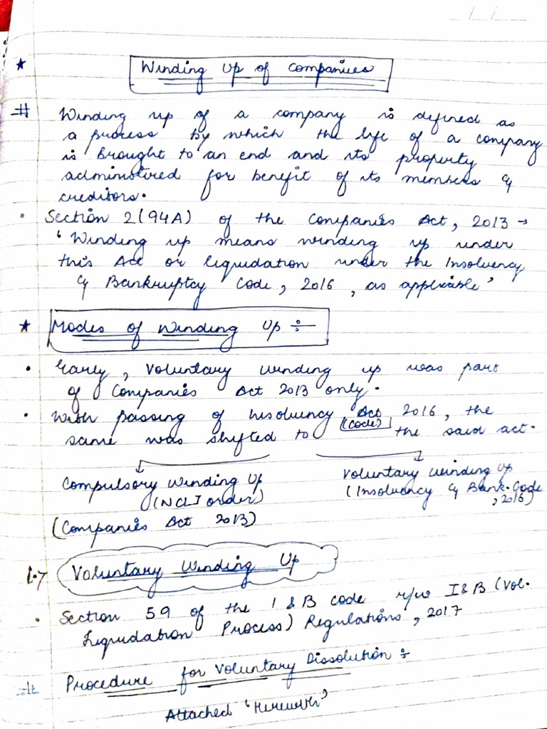 Winding Up - Voluntary and Compulsory | PDF