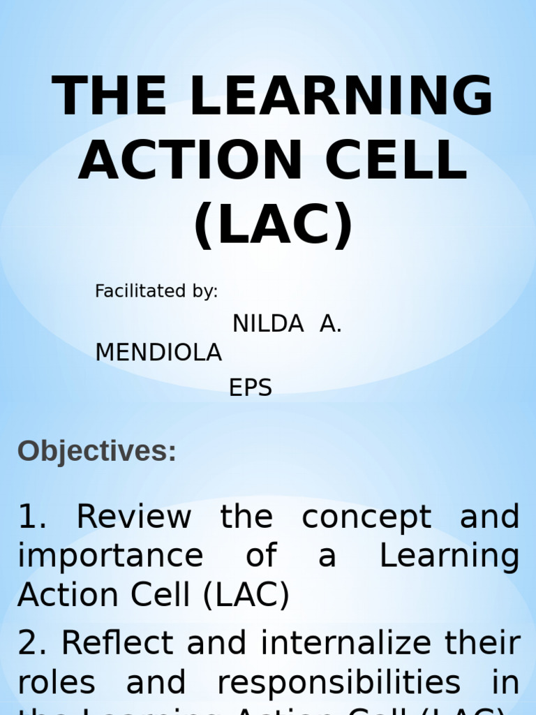 Understanding Learning Action Cells (LAC) | PDF