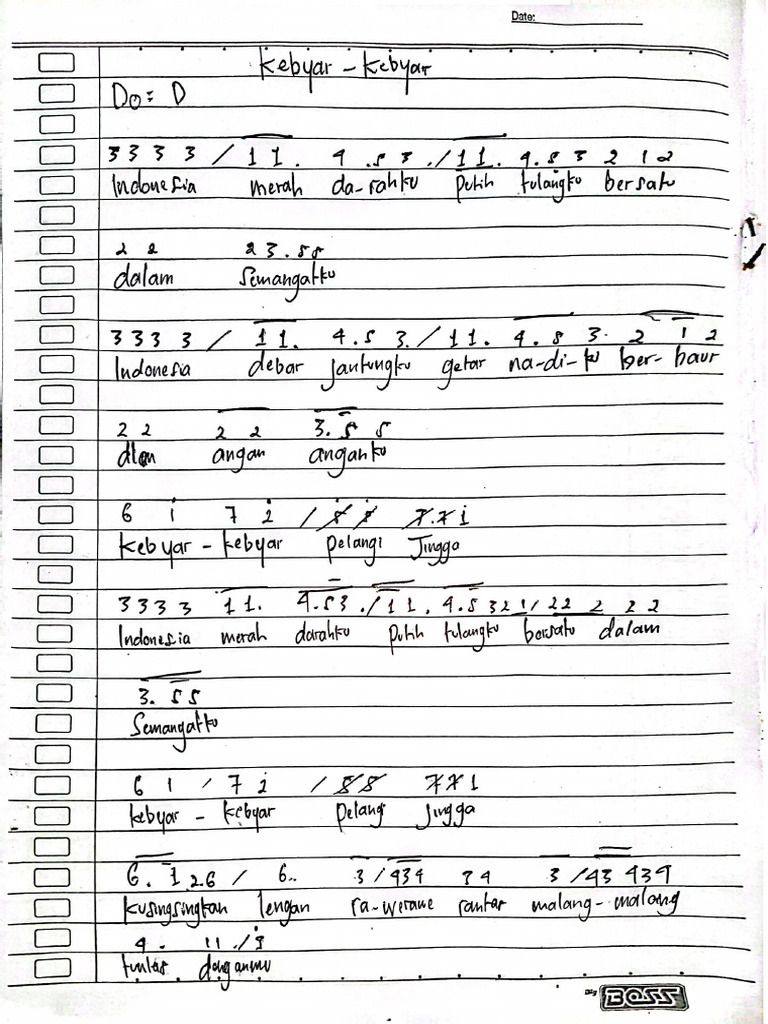 Partitur Not Kebyar Kebyar | PDF