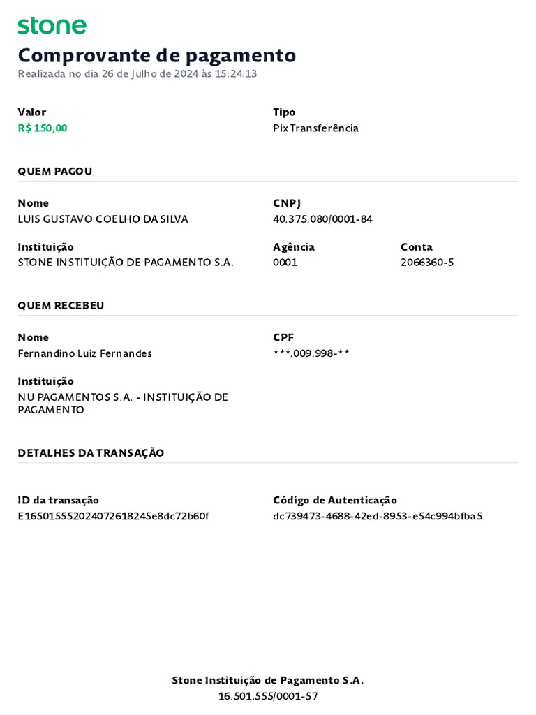 Comprovante Pix | PDF