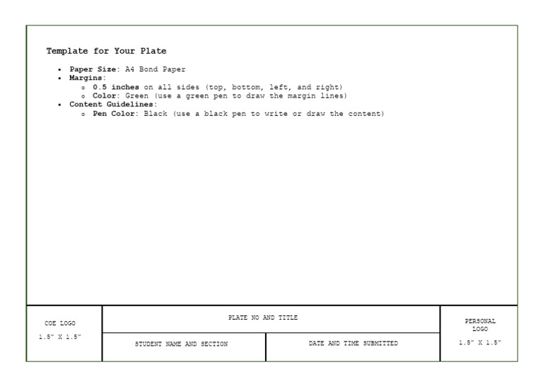 Template For Your Plate | PDF