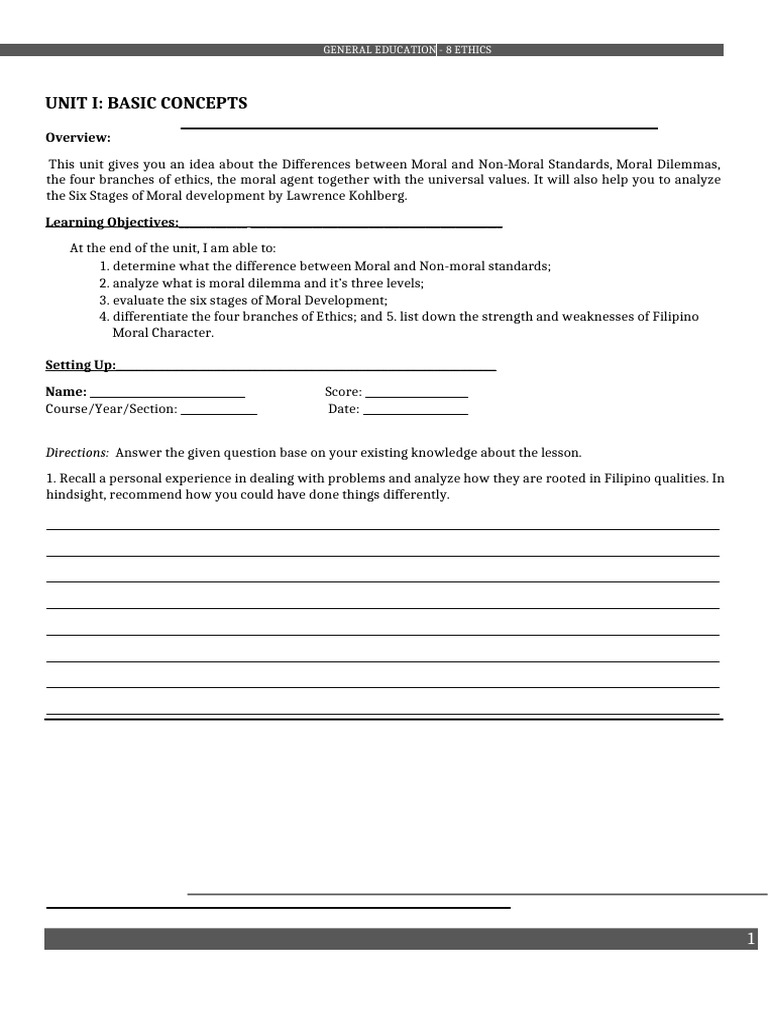 ETHICS FINAL MODULE Real Edited | PDF | Morality | Behavioural Sciences