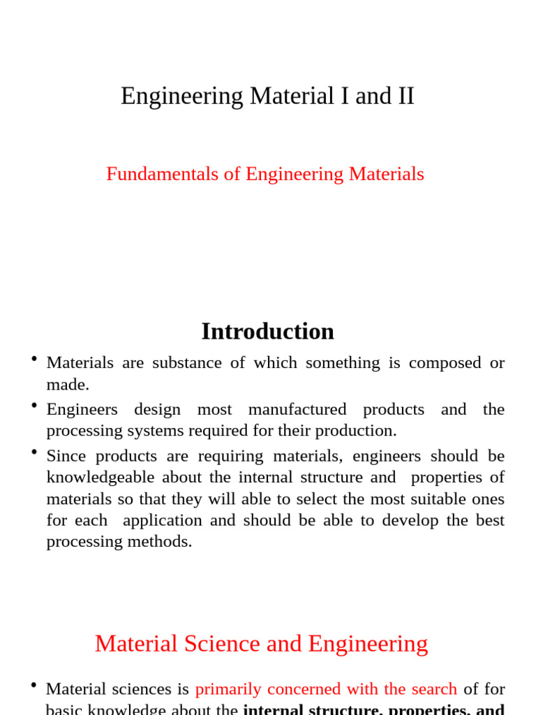 Engineering Material 1 and 2 | PDF | Fracture | Chemical Bond