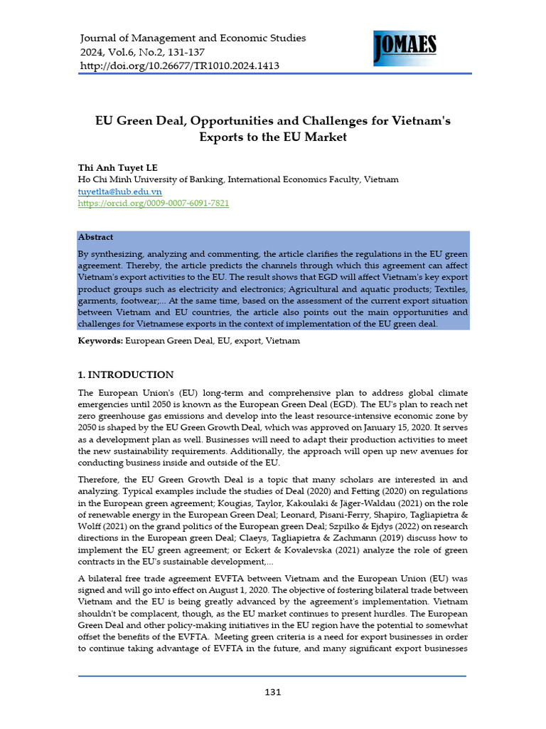 Vol 6-Issue 2-Article03 | PDF | European Union | Sustainability