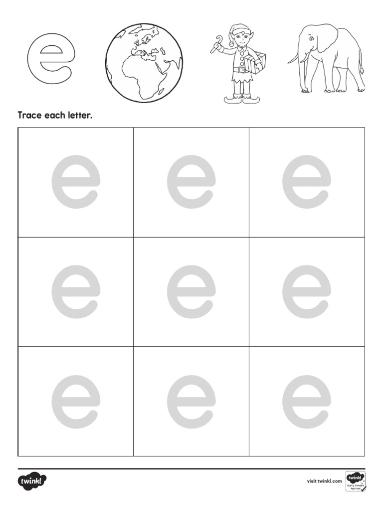 Lowercase Letter e Tracing Activity Us Se 1698852649 - Ver - 1 | PDF