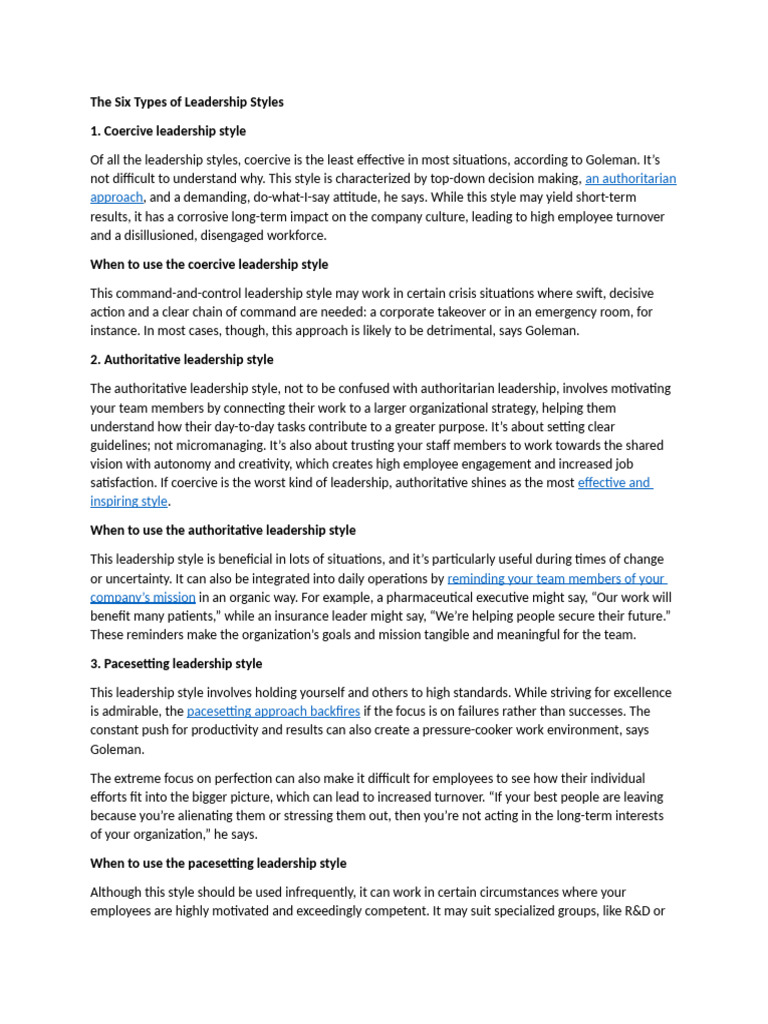 Understanding Leadership Styles Explained | PDF | Leadership | Psychology