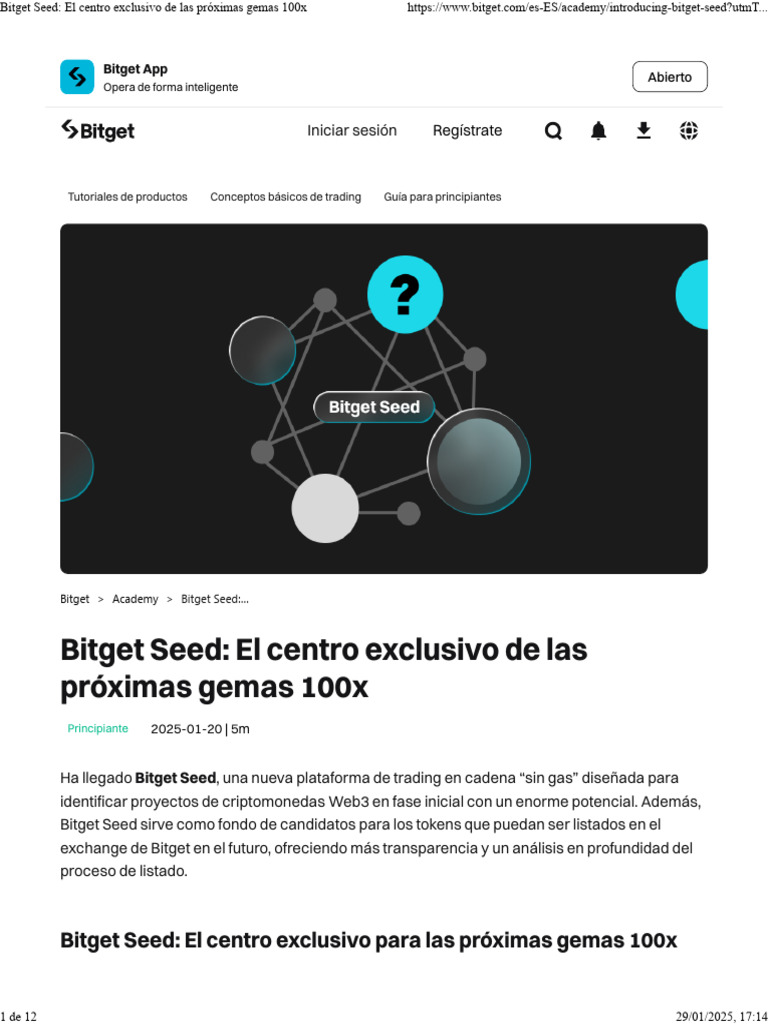 Bitget Seed_ El centro exclusivo de las próximas gemas 100x | PDF ...