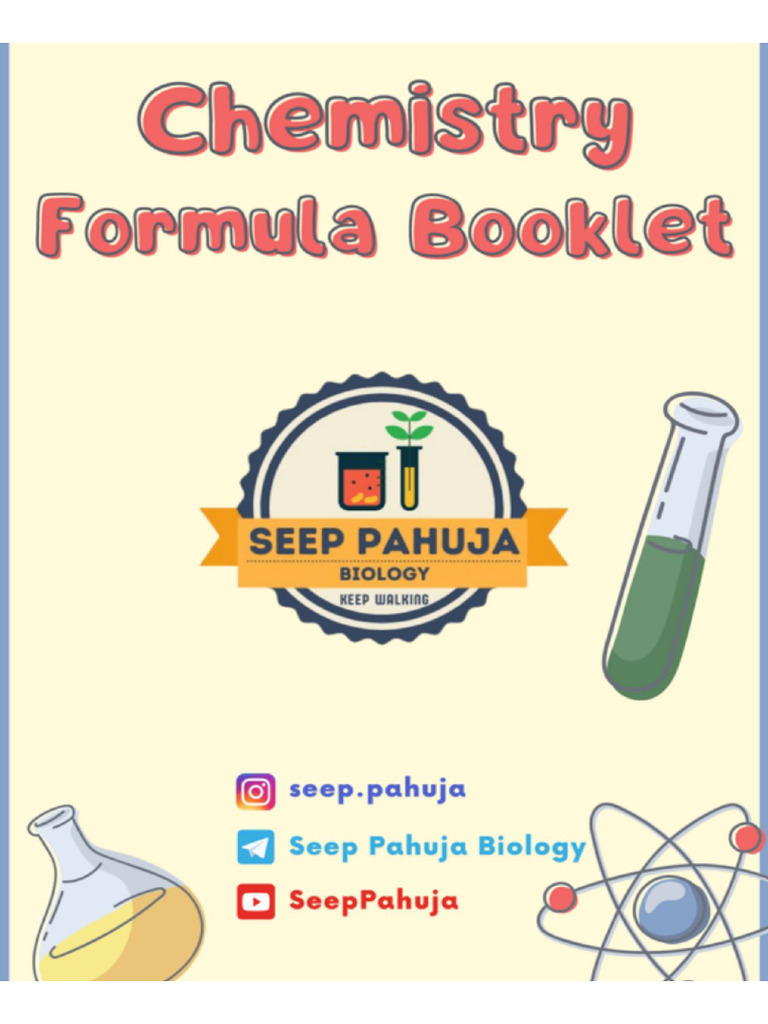 Chemistry-Formula-Booklet by Seep Pahuja | PDF