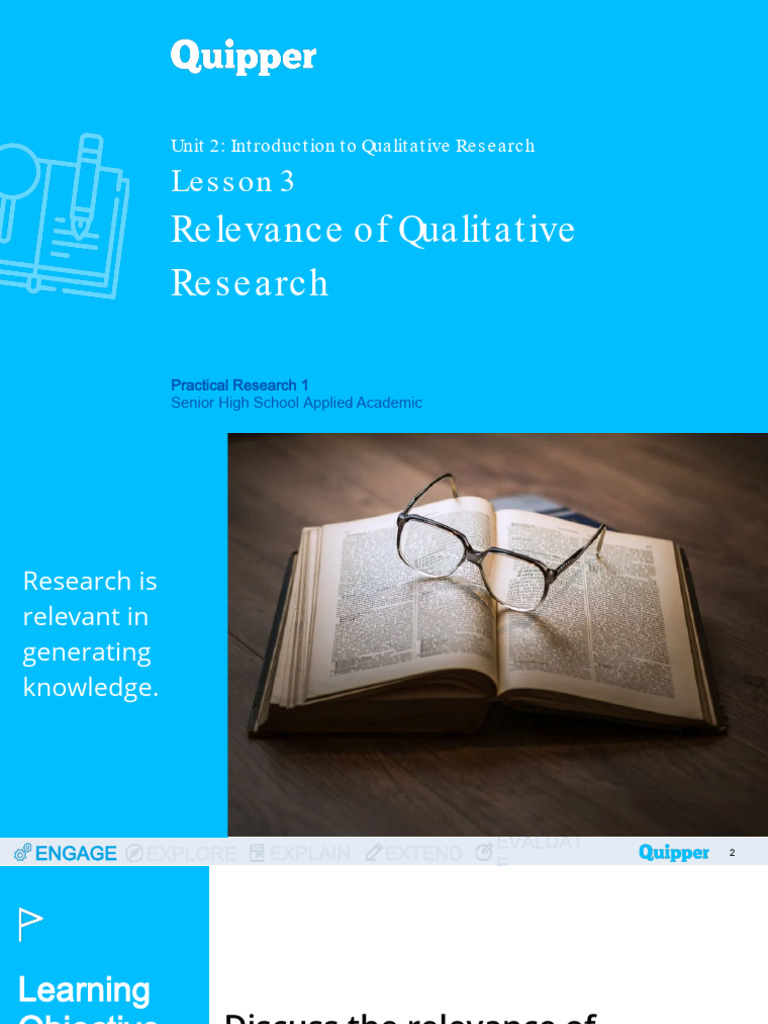 UNIT-2-LESSON-3-Relevance-of-Qualitative-Research | PDF | Qualitative Research | Knowledge