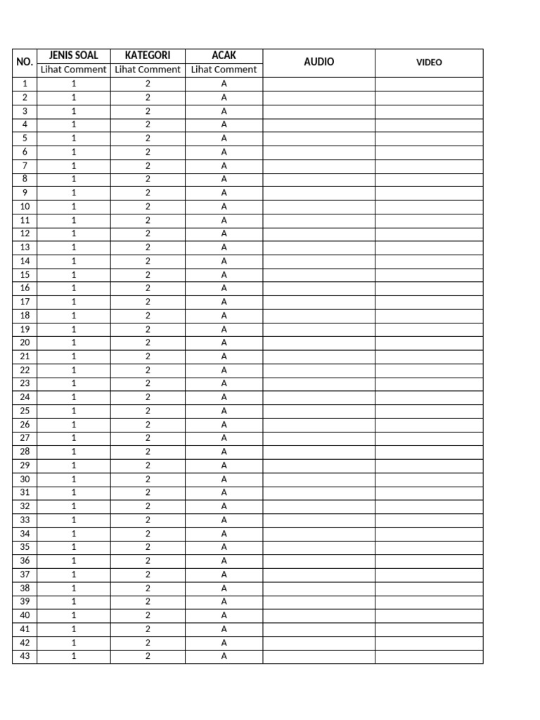 bee_soal_temp_BINDOXII PSP | PDF