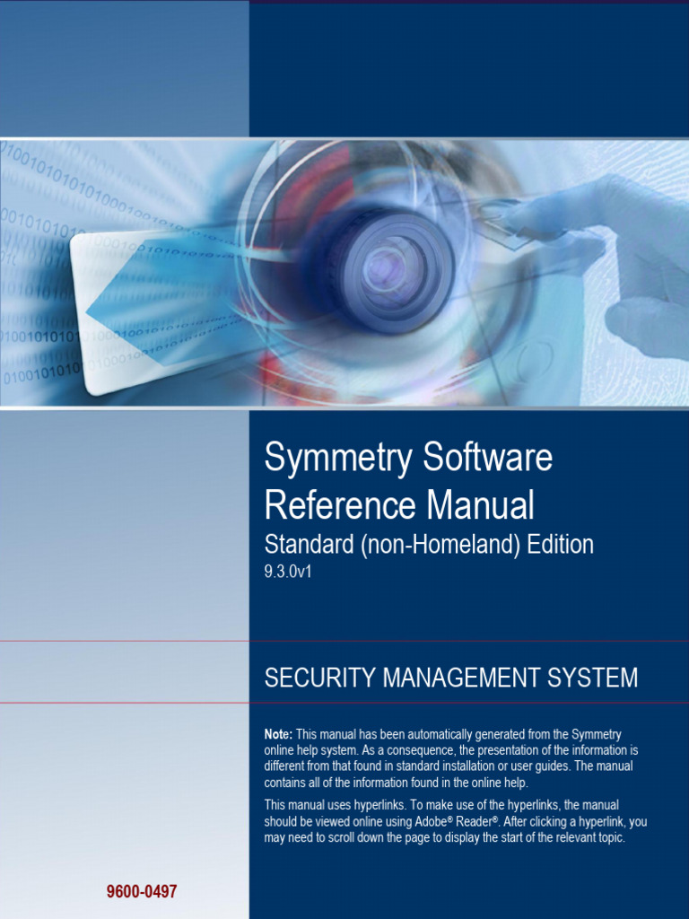 9600-0497 Symmetry Software Reference Manual (Standard Edition), Issue 9.3.0v1 | PDF | Access ...