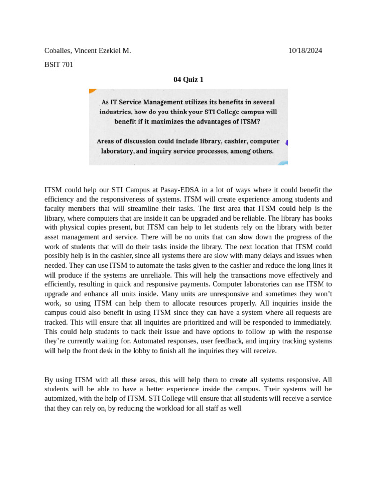 Coballes 04 Quiz 1 | PDF