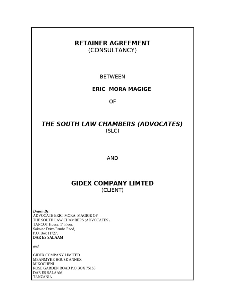 Retainer Agreement | PDF | Civil Law (Legal System) | Private Law