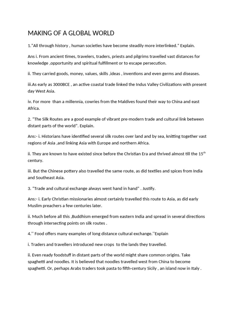 Global Trade and Cultural Exchange History | PDF | Silk Road | Asia