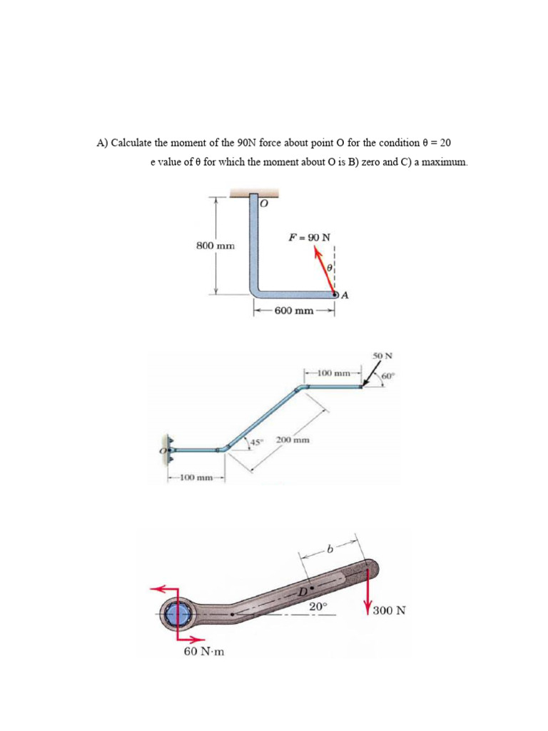 Engineering Mechanics Worksheet | PDF