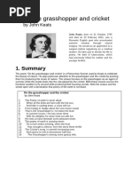 On The Grasshopper and The Cricket | PDF | John Keats | Poetry