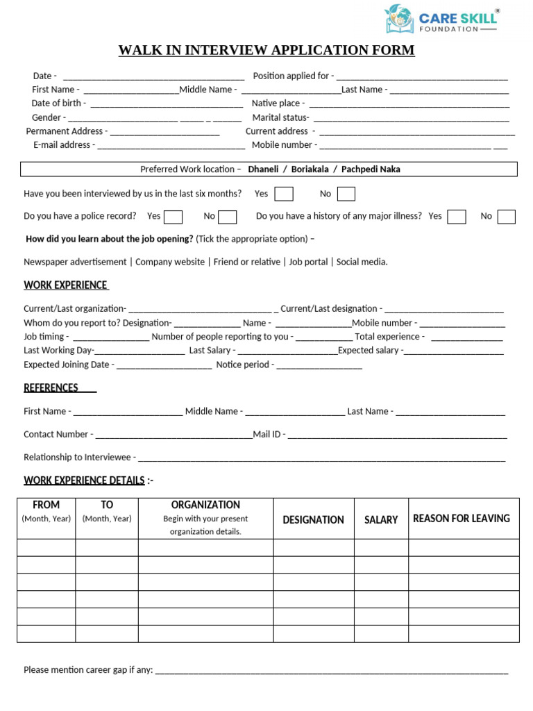 Walk-in form | PDF | Gender | Gender Studies