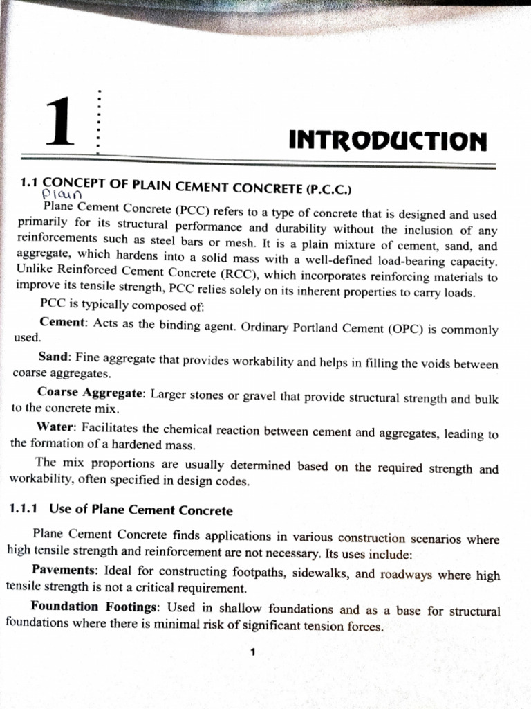 Plain vs Reinforced Cement Concrete | PDF | Concrete | Reinforced Concrete