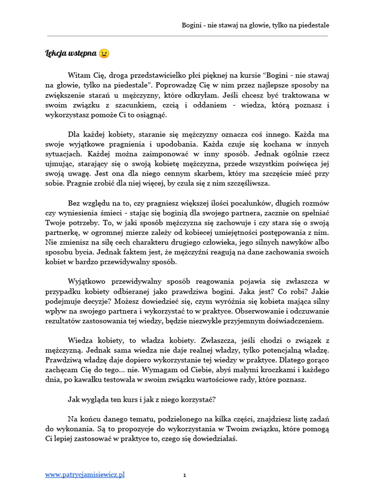 Lekcja Wstepna | PDF