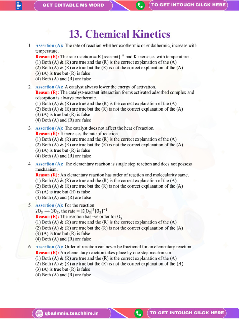 Chemical Kinetics | PDF