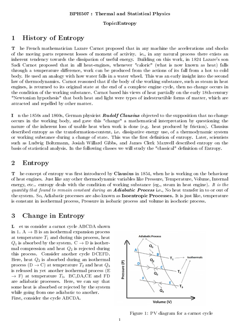 1_Entropy | PDF | Entropy | Heat
