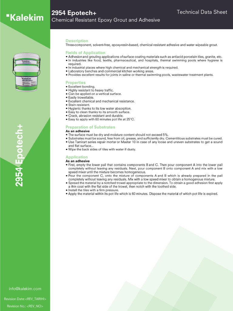 2954 Epotech Plus TDS English | PDF