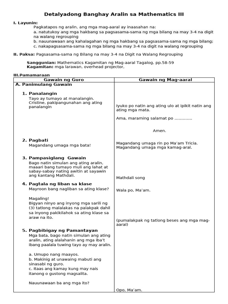 True Math 3 Tagalog Ewan With Review Ibang Motivation | PDF