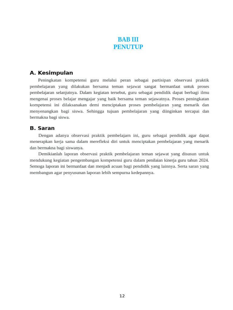 Bab Iii Penutup Dan Lampiran | PDF