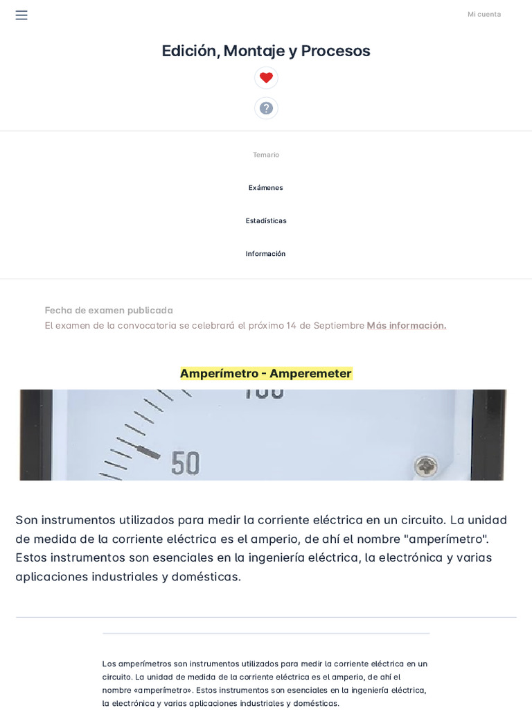 1.1.5 Amperímetro - Amperemeter | PDF | Corriente eléctrica | Ingenieria Eléctrica