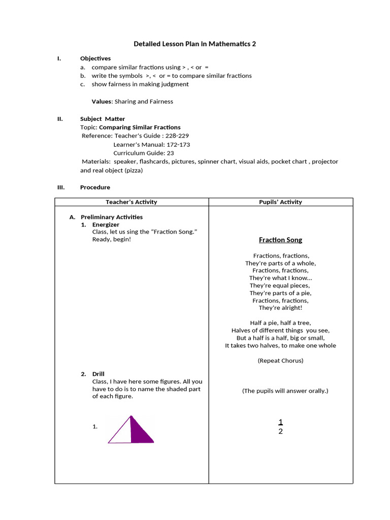 Finalized Detailed Lesson Plan in Mathematics 2 Edit | PDF | Numbers | Elementary Mathematics