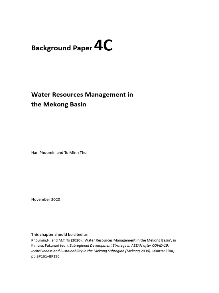 Mekong Basin Water Management Challenges | PDF | Mekong | Hydrology